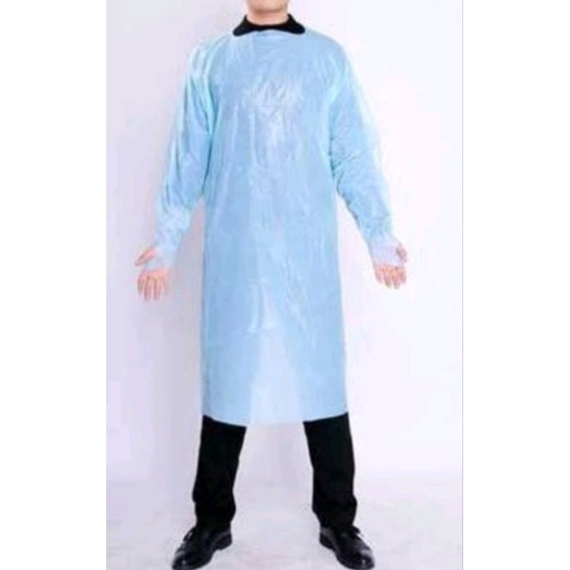 Medical CPE Isolation Gown Plastic Apron PPE Suit Individual Sterile ...
