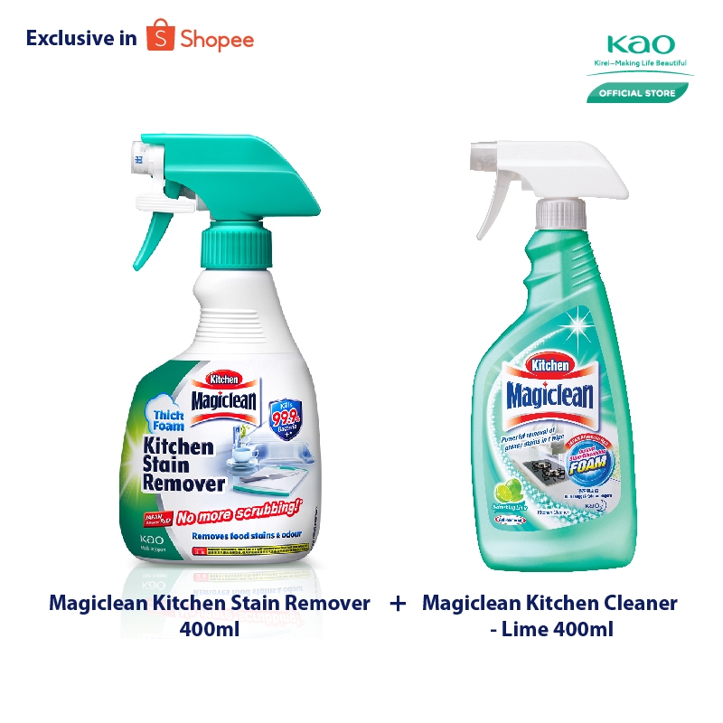 MAGICLEAN Kitchen Cleaner Lime (500ml) + KITCHEN STAIN REMOVER 400ML ...