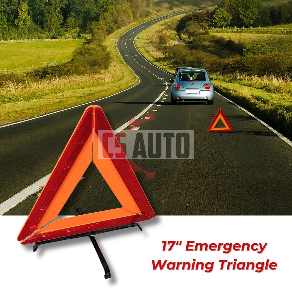 CS Large 17" Universal Emergency Hazard Warning Reflector Triangle Car ...