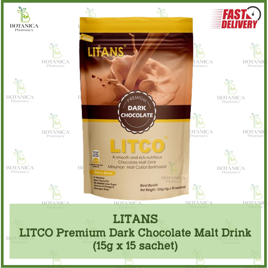 LITANS LITCO Premium Dark Chocolate 3 in 1 Malt Drink 15gx 15 sachet ...