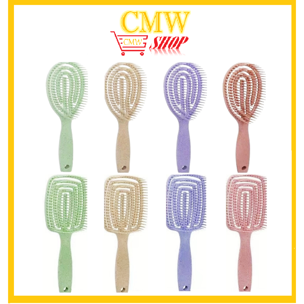 Color Fluffy Hair Comb Big Curve Vent Comb (SQUARE/ROUND) | Shopee Malaysia