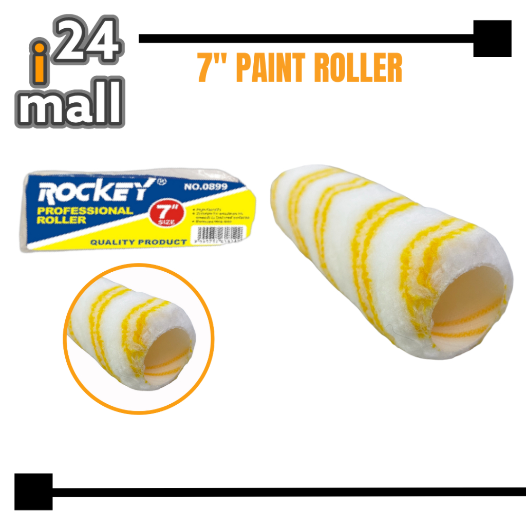 7" Paint Roller Refill Yellow Line Wall Painting Tools Berus Cat ...