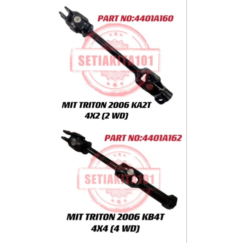 MITSUBISHI TRITON 2006 YEAR KA2T KB4T STEERING COUPLING/STEERING SHAFT ...