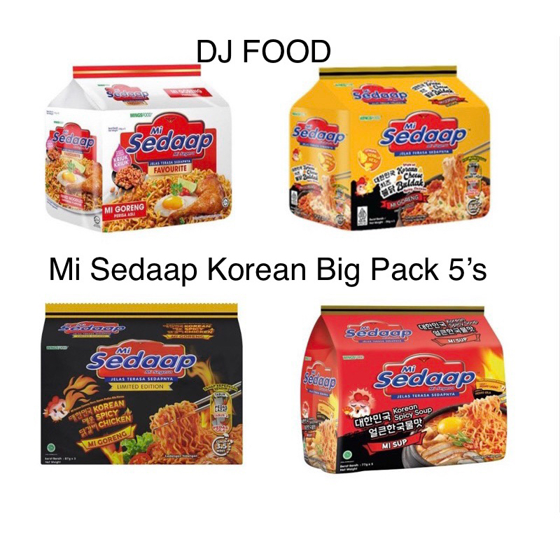 Mi Sedaap Goreng Asli / SOTO / Cheese / Korean Spicy / Korean Spicy ...