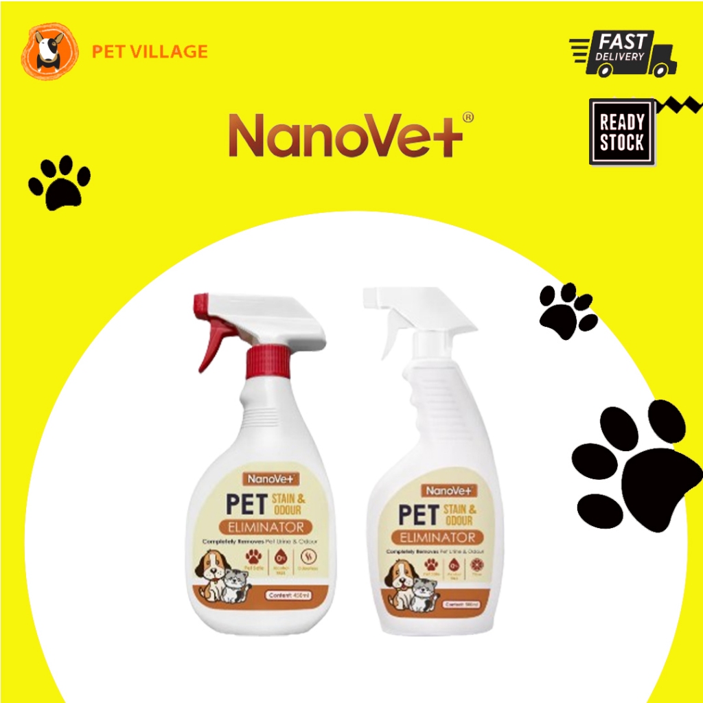NANOVET Pet Stain Urine And Odour Eliminator For Cats and Dogs 500ML ...