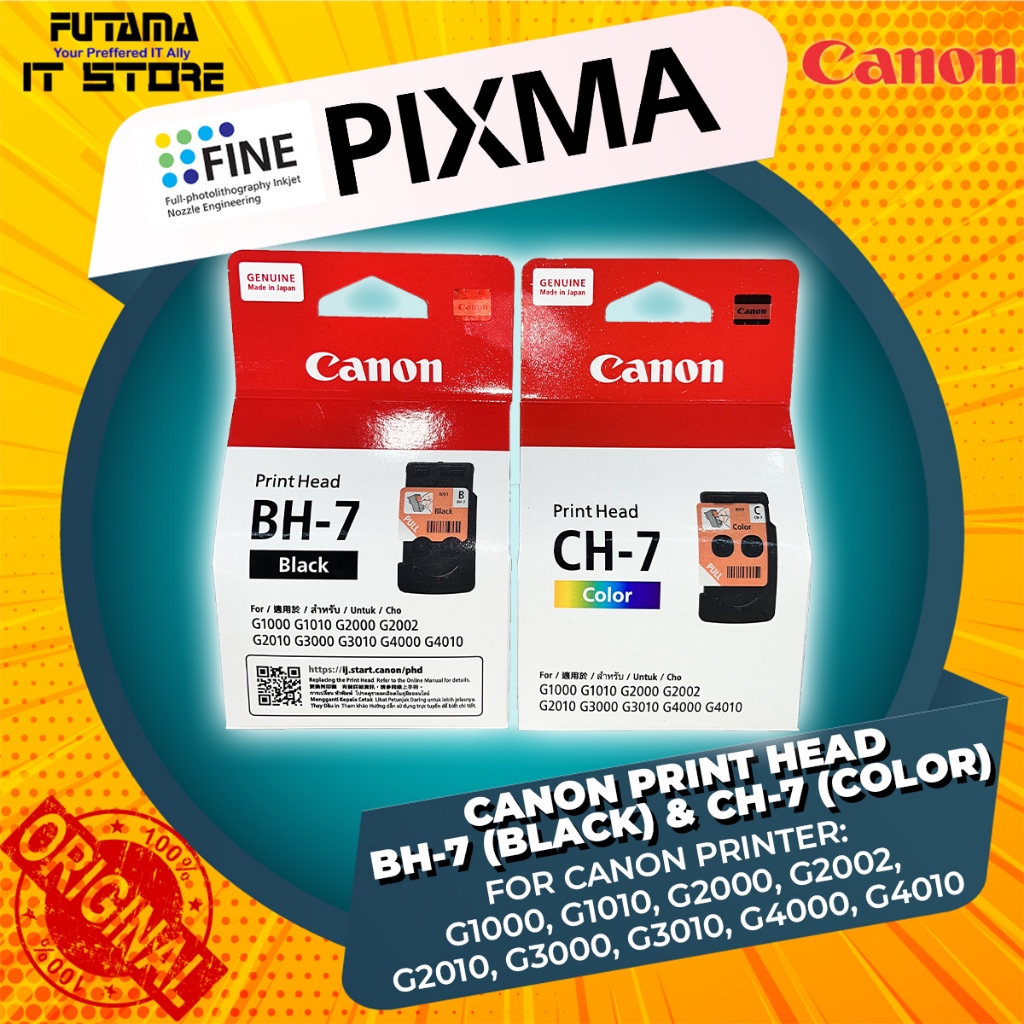Canon Print Head BH-7 (Black) / CH-7 (Color) - For G1000/G1010/G2000 ...