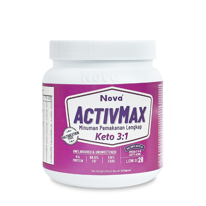 * Free Shaker * Nova Activmax Keto 3:1 ( 300g ) | Shopee Malaysia
