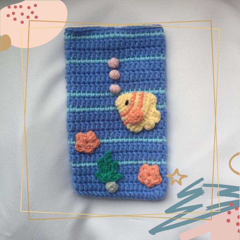[Ready Stock] Handmade Crochet Calculator Casing Handphone 手机包 Fish ...