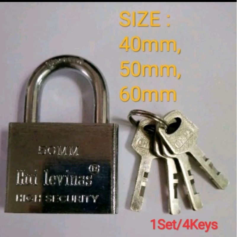 Security Padlock/Silver Lock/Mangga Kunci(40mm, 50mm, 60mm) | Shopee ...