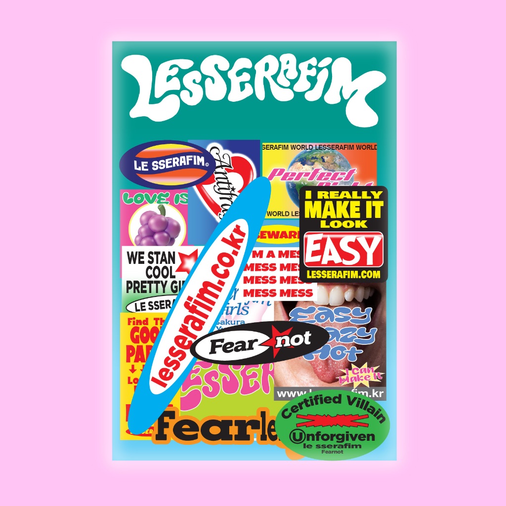 Lesserafim KPOP Fanart Stickers For Fearnots Phone Laptop Journal 15pcs ...