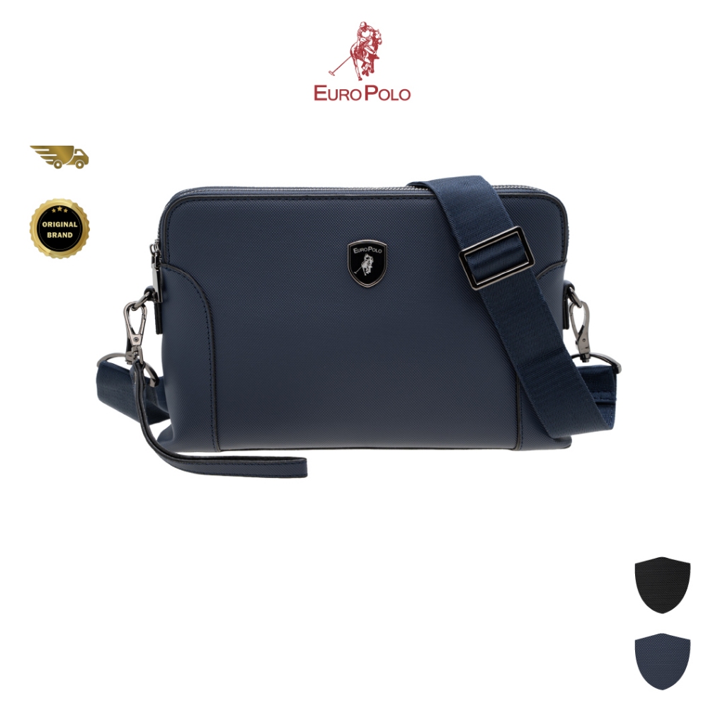 Euro Polo Men’s Sling Bag Dual Zipper Clutch Bag - EBA 40120 | Shopee ...