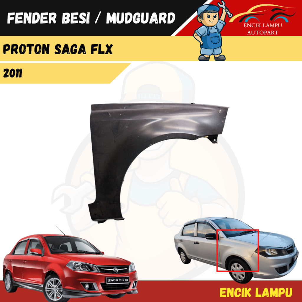 Proton Saga FLX 2011 Front Fender Besi Mudguard 100% New High Quality ...