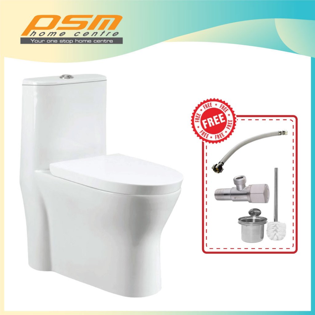 Bathroom One piece Toilet Bowl Bathroom Limited WC S Trap 10 Inch Wash ...