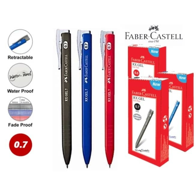 FABER CASTELL RX GEL PEN 0.7mm (7colour) (PER PCS) | Shopee Malaysia