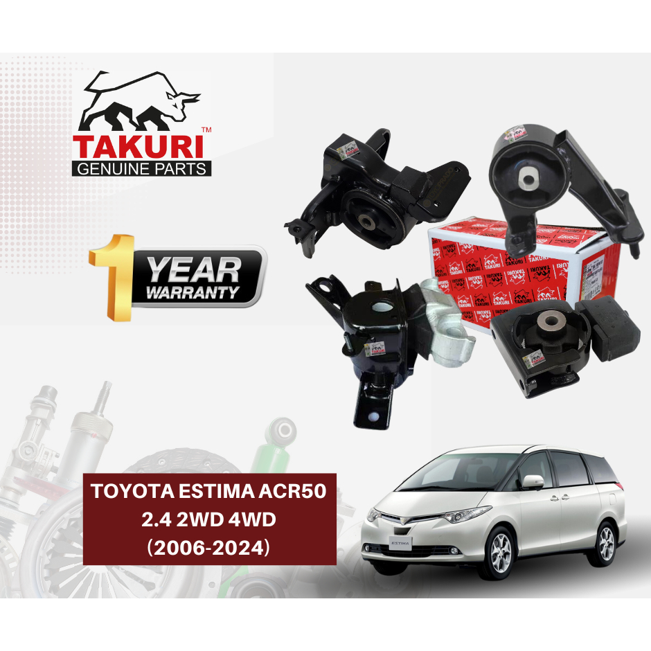 TAKURI TOYOTA ESTIMA ACR50 2.4 2WD 4WD (2006-2024) ENGINE MOUNTING SET ...