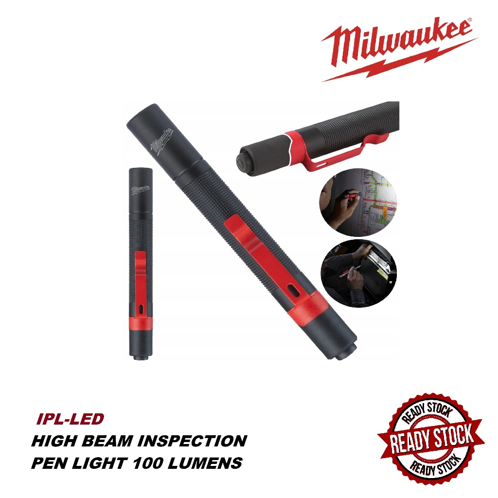 MILWAUKEE IPL-LED HIGH BEAM INSPECTION PEN LIGHT 100 LUMENS | Shopee ...