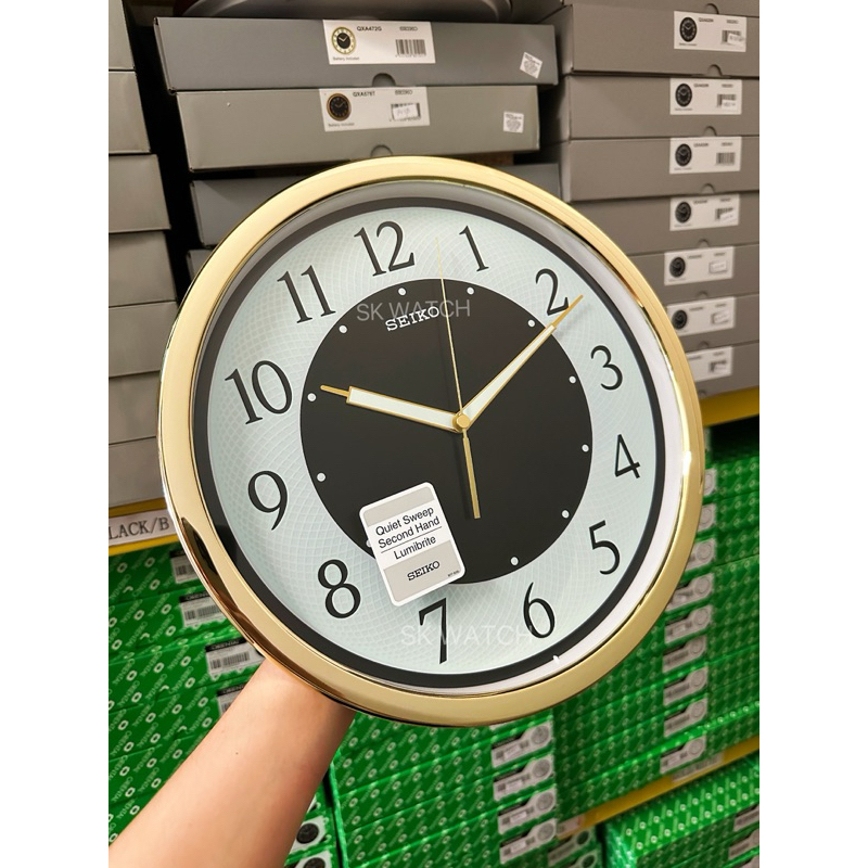Seiko Wallclock / Sweep Second / Lumibrite / Jam Dinding / QXA472B / QXA472G | Shopee Malaysia