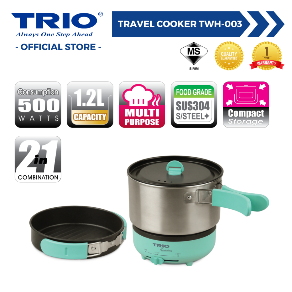 Trio Travel Multi Cooker 1.2L With 2 In 1 Combination | Portable ...