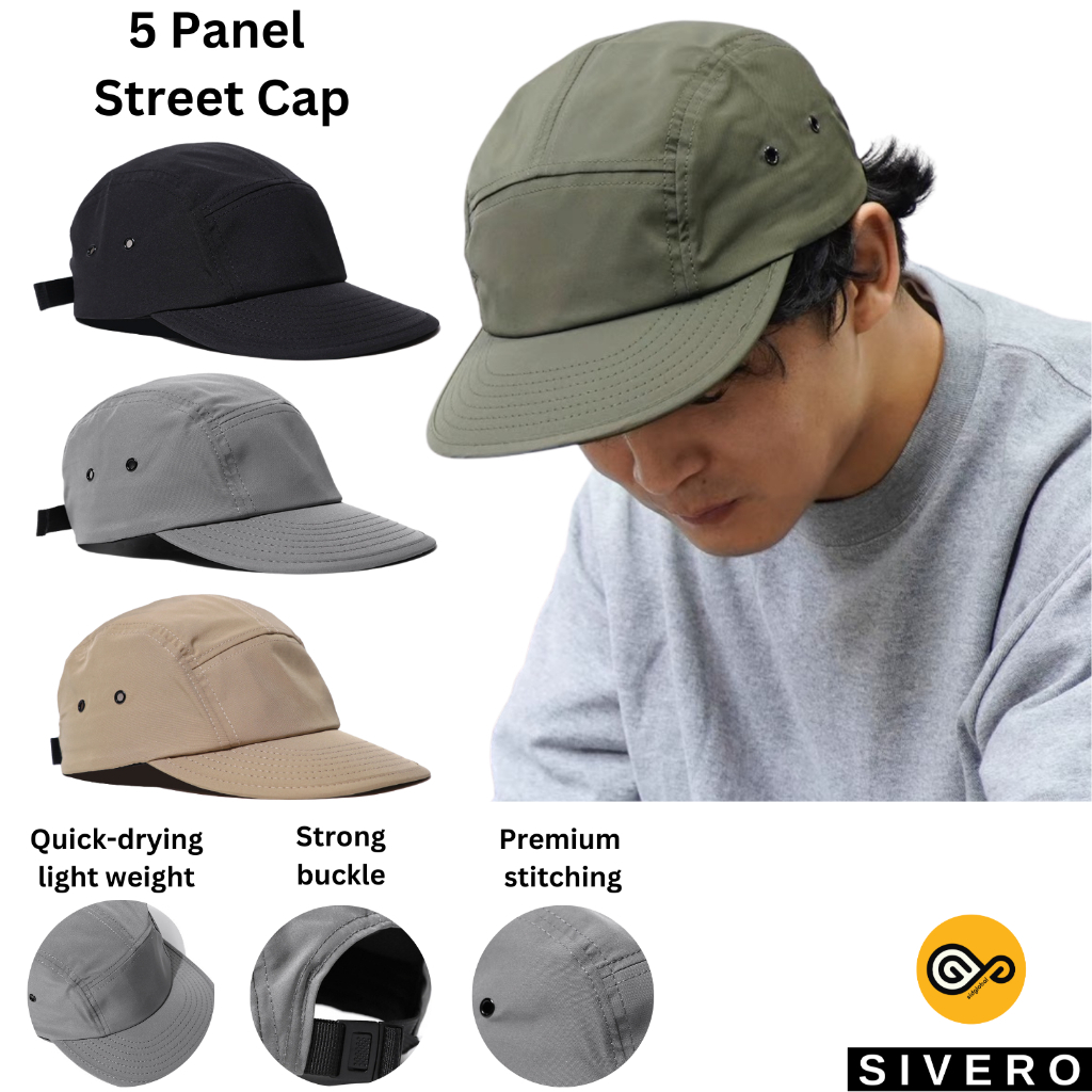 Baseball Cap 5 Panel Cap Skate Cap Topi Black Sport Cap Men Cap ...