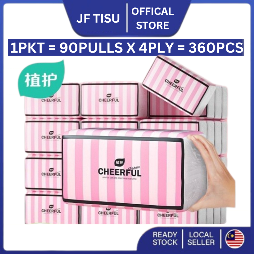 [1 PACK BERBALOI] Cheerful Series Pink Facial Tissue Soft pack baby ...