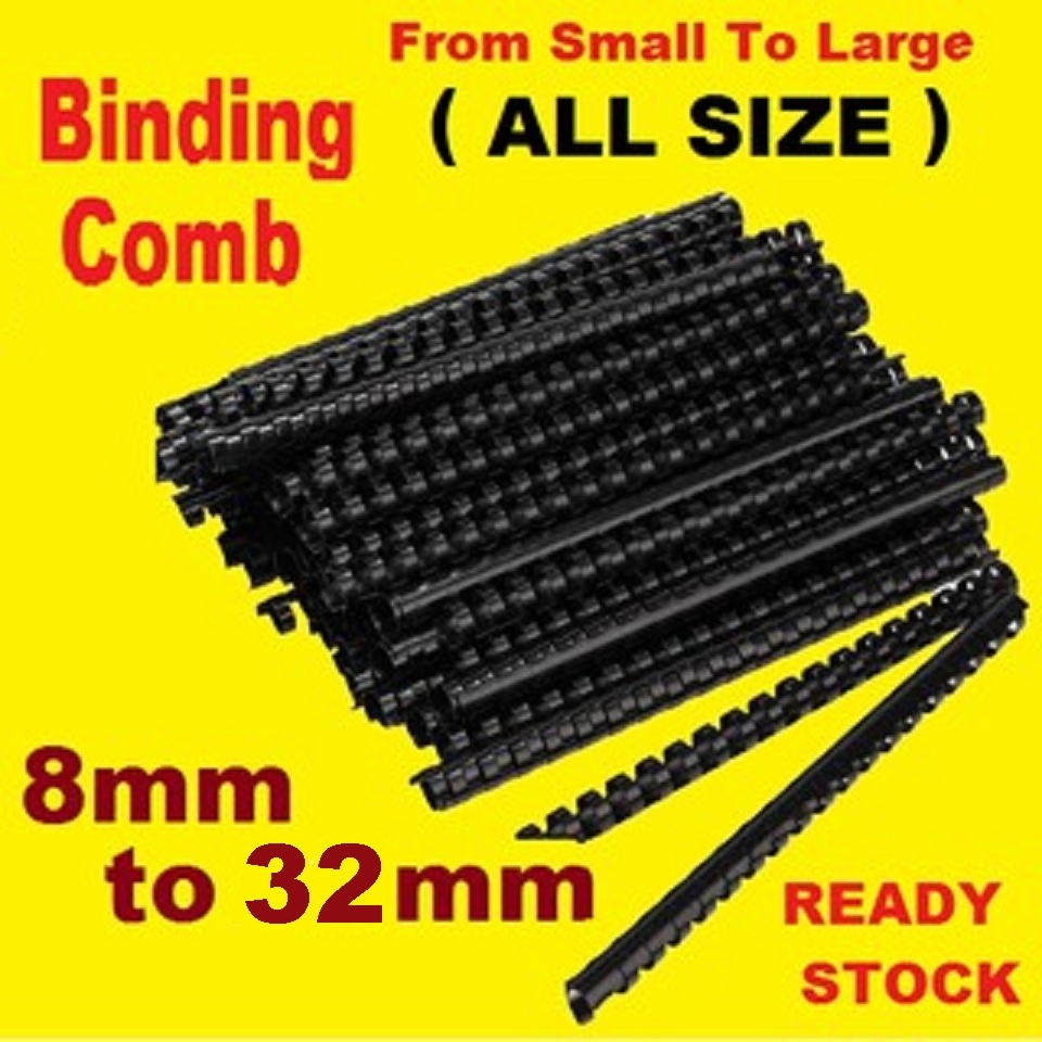 All Size Binding Comb Ring Black A4 Plastic Comb Binding Rings 100pcs Box Shopee Malaysia
