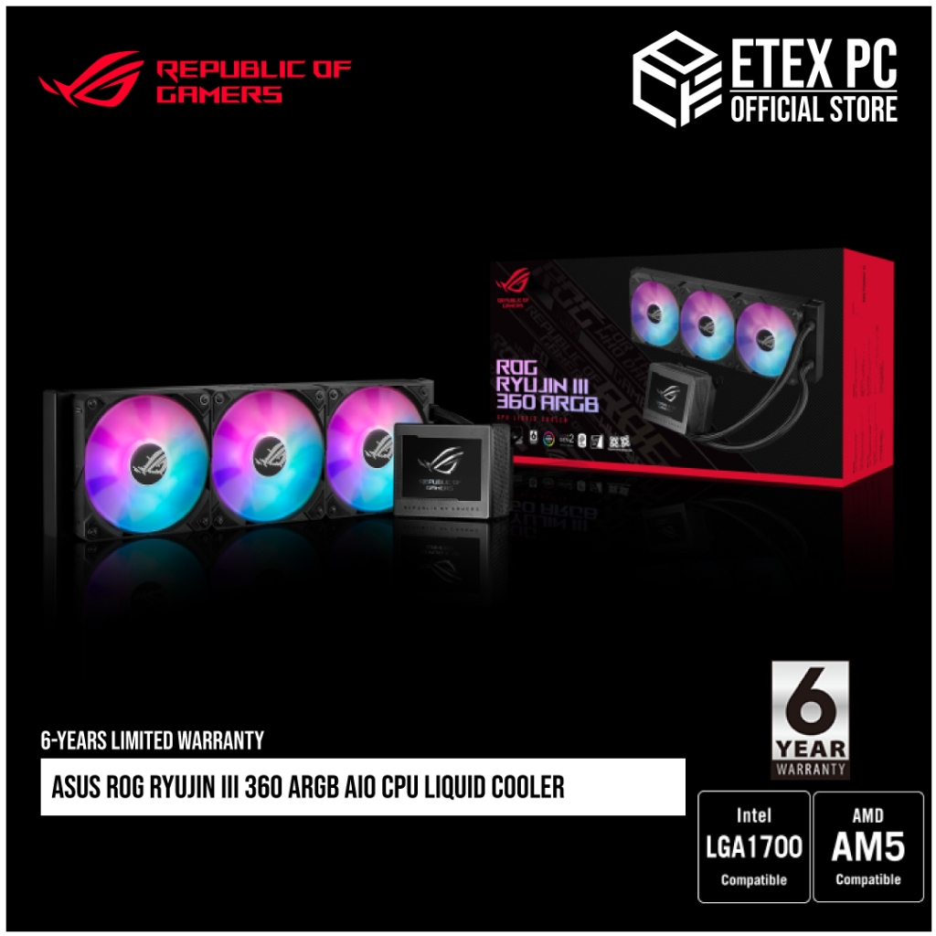 ASUS ROG Ryujin III 360 ARGB AIO CPU Liquid Cooler # 90RC00L1-M0UAY0 | Shopee Malaysia