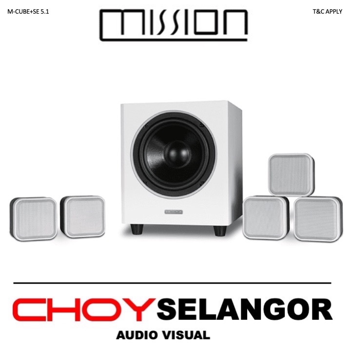 Mission M-CUBE+ SE 5.1 Satellite Speaker Package (White) | Shopee Malaysia
