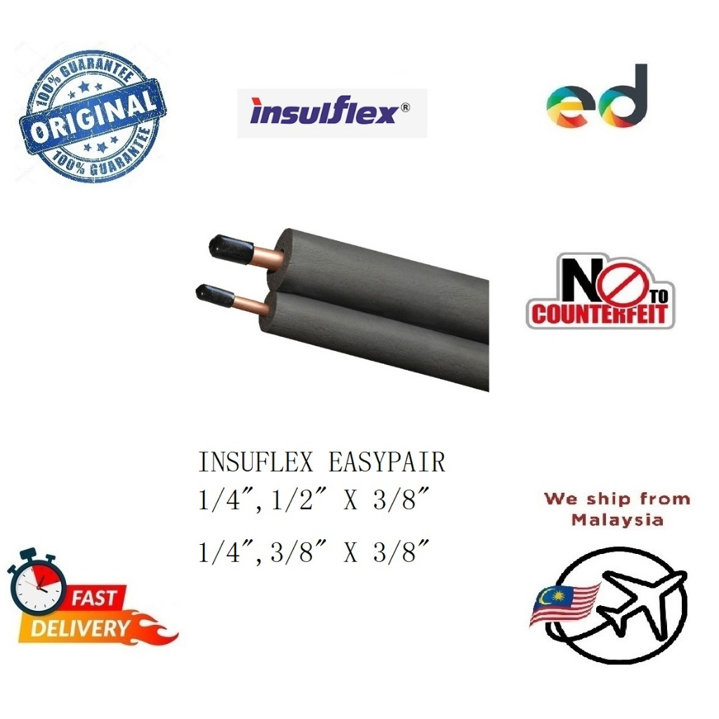 INSUFLEX EASY PAIR Pre-Insulated Air Conditioning Piping (3meters ...