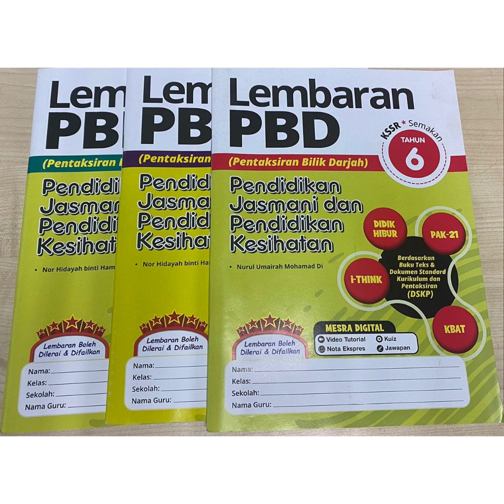 Lembaran PBD Pendidikan Jasmani & Kesihatan Tahun 456 | Shopee Malaysia