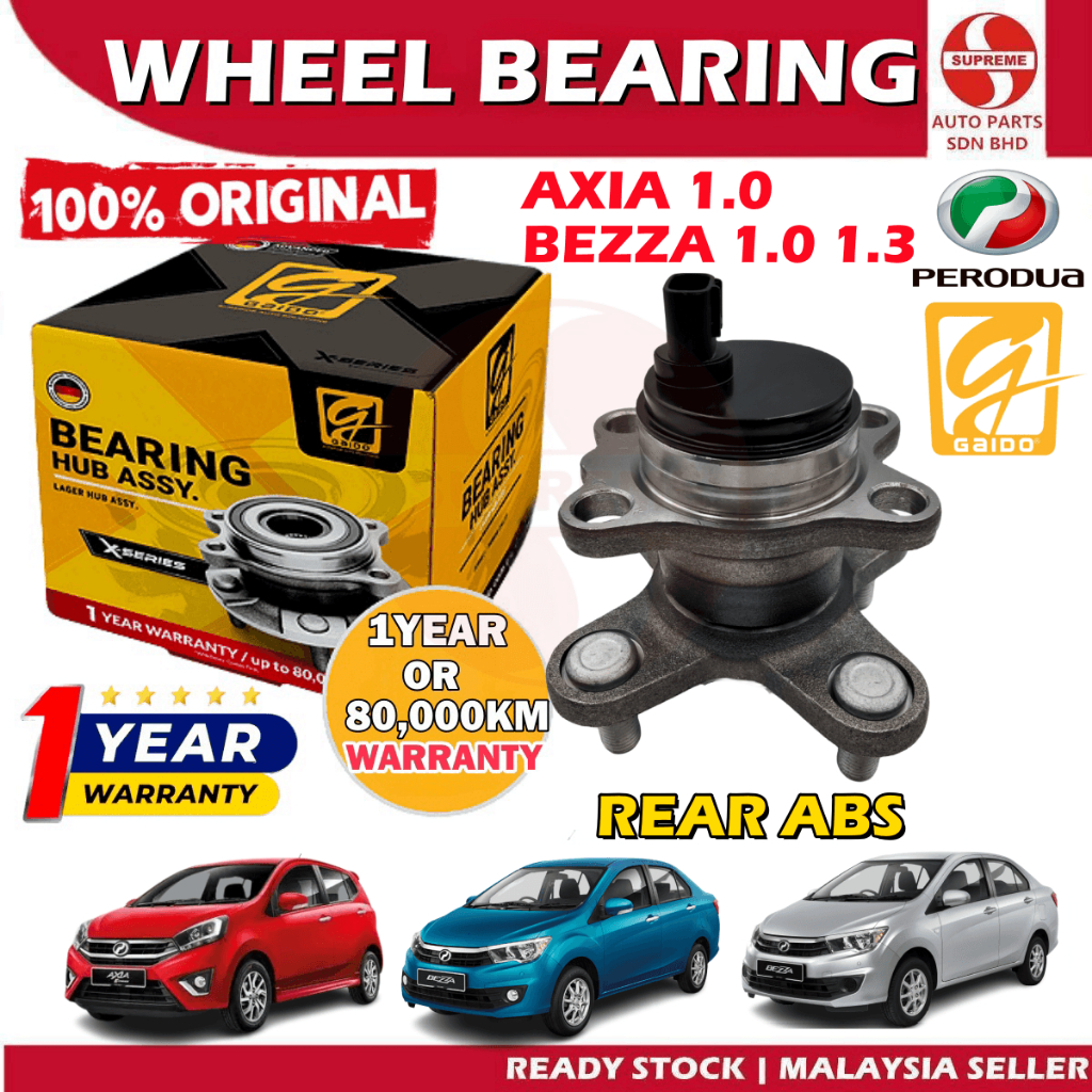 S2U Gaido Front Rear Wheel Bearing Hub Perodua Axia 1.0 Bezza 1.0 1.3 ...