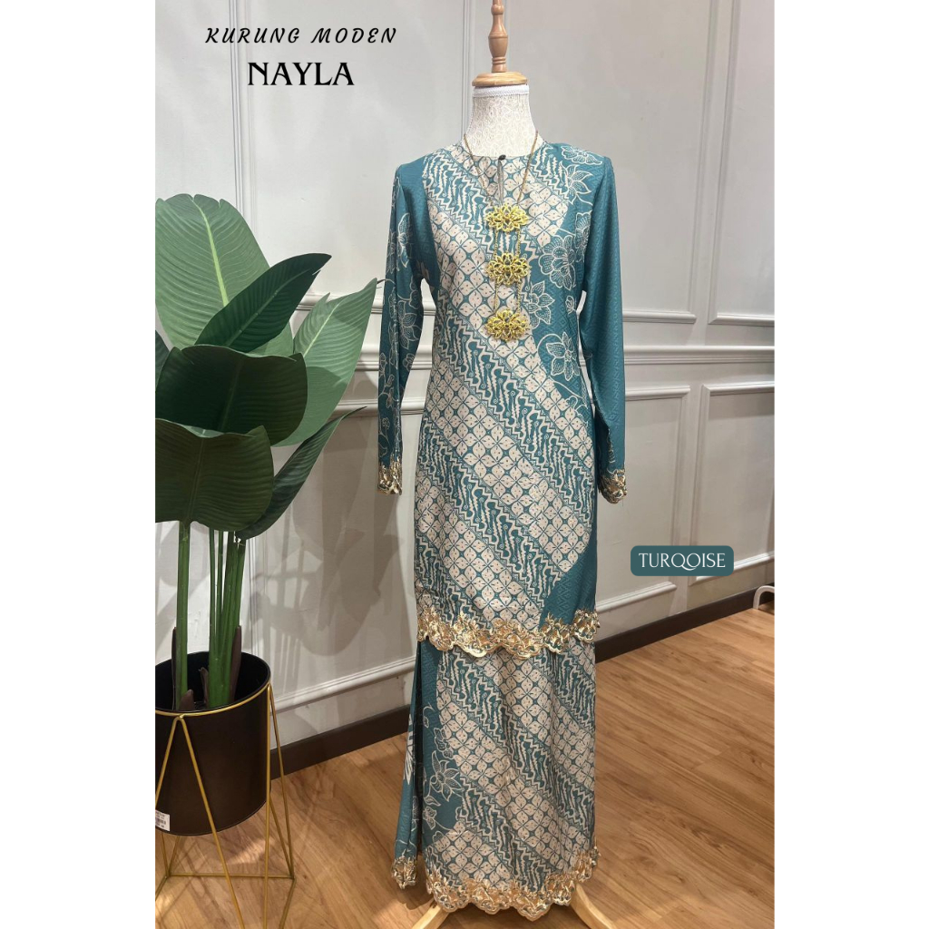 KURUNG MODEN SULAM NAYLA (EDISI RAYA 2024) - CORAK RANDOM | Shopee Malaysia