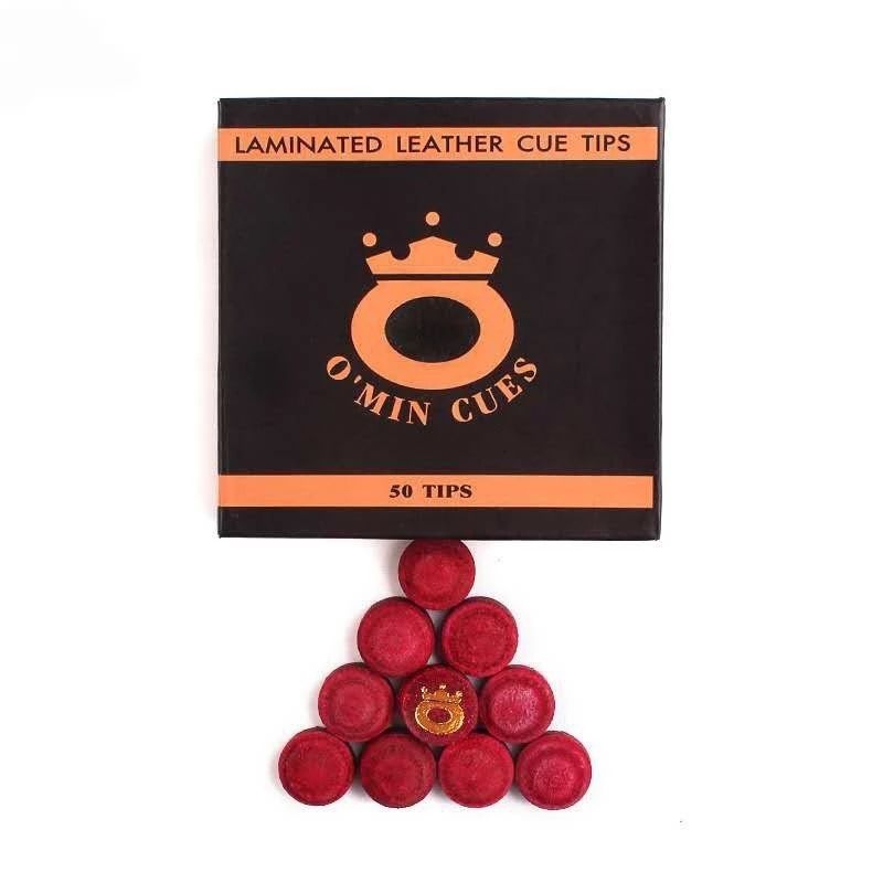 LAMINATED LEATHER CUE TIP.Original Omin Thailand Red Snooker Tip (10mm ...