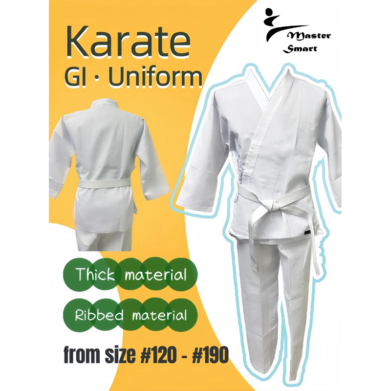 KARATE GI Uniform ribbed material | Shopee Malaysia