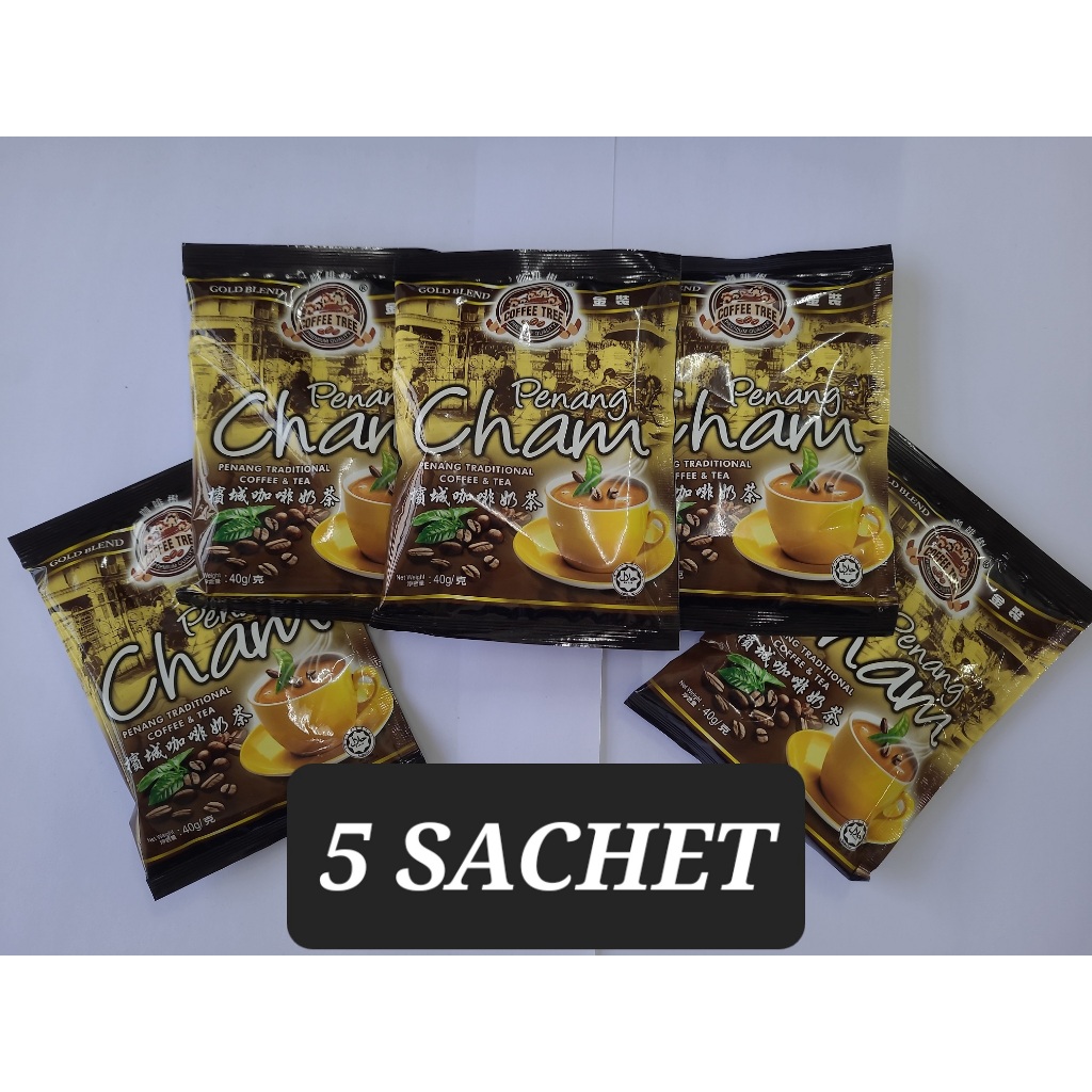 Coffee Tree Penang Teh CHAM - 5 SACHET x 40g - EXPIRY DATE : FEB 2027 ...