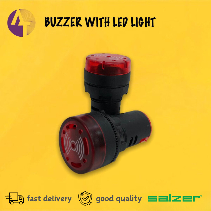 Salzer Buzzer With Led Light Red - 22MM, 240Vac, 24Vdc | Shopee Malaysia