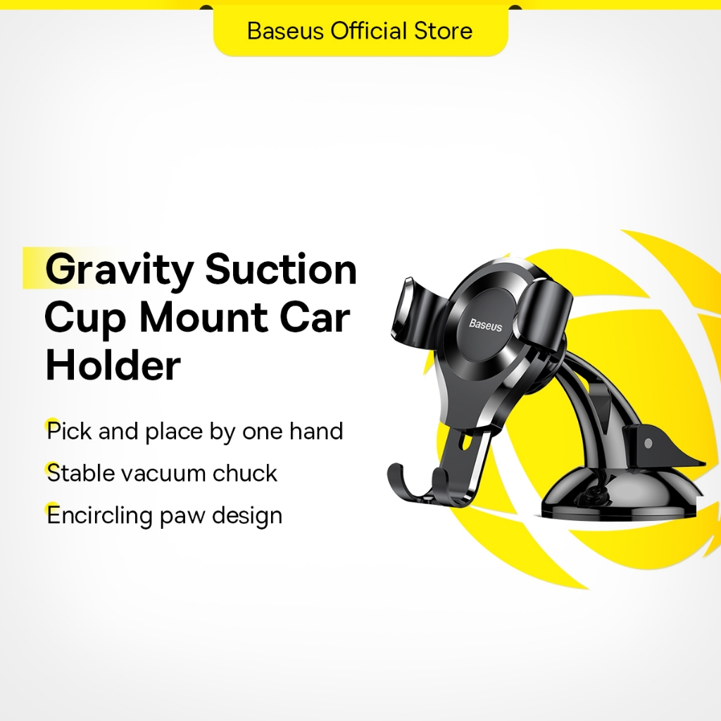 Baseus Car Phone Holder Auto Gravity Dashboard Strong Suction ...