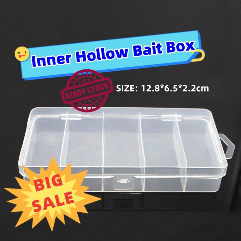5 grid Lure Box Plastic Small Five-Grid Box Transparent Fishing Gear ...