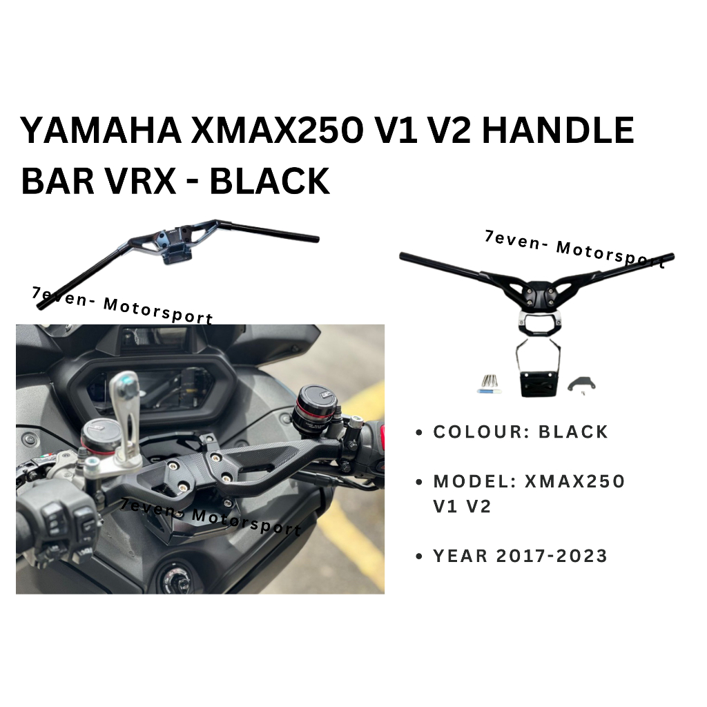 YAMAHA XMAX250 XMAX 250 V1 V2 CNC HANDLE BAR NAKED HANDLEBAR MOTOR ...