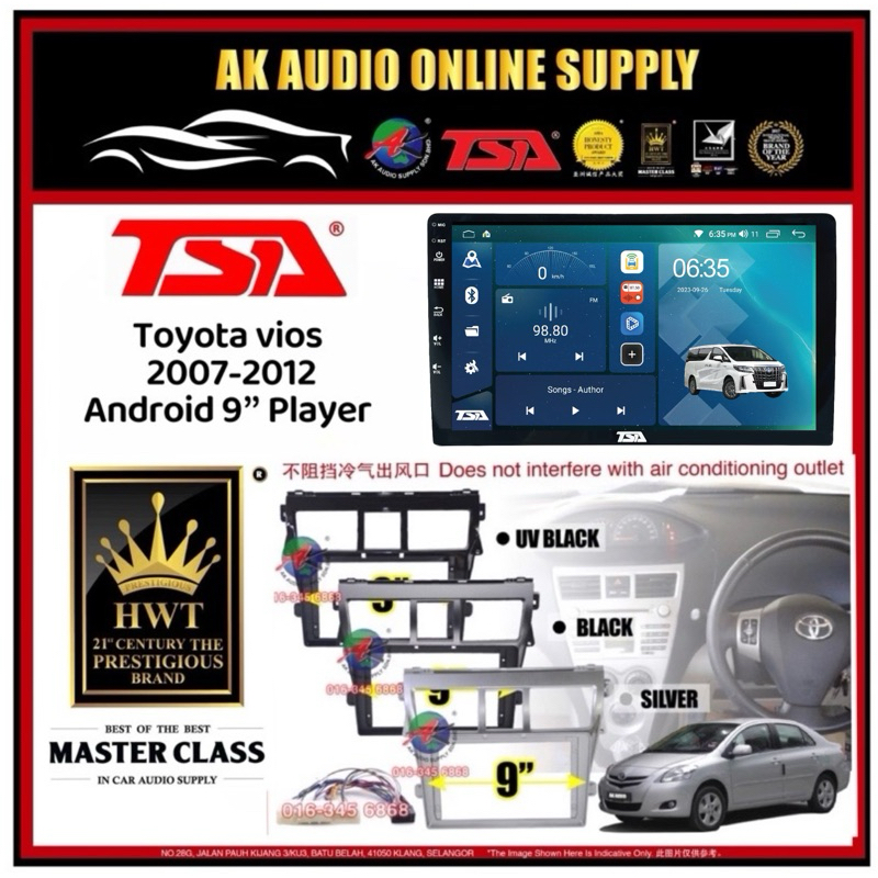818 2+32GB TSA Vios 2007 - 2012 Android 9'' inch DSP/QLED/CARPLAY Car ...
