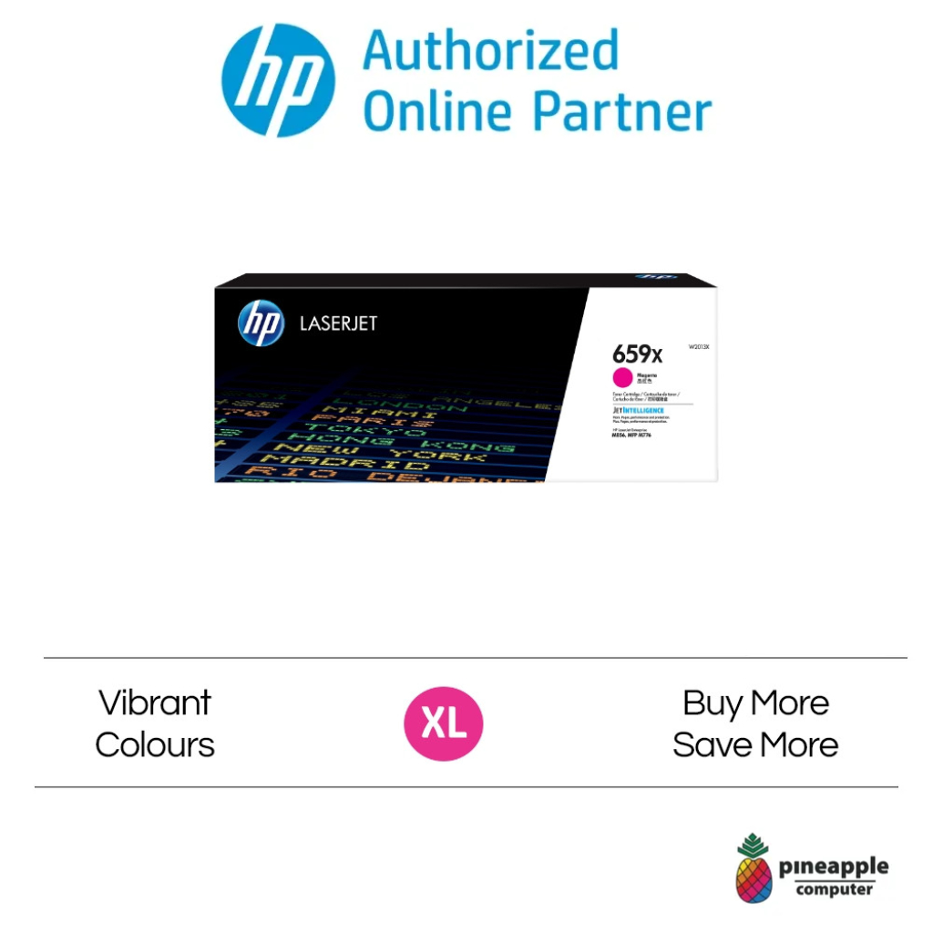 HP 659A / 659X Cyan Magenta Yellow Black Original LaserJet Toner ...