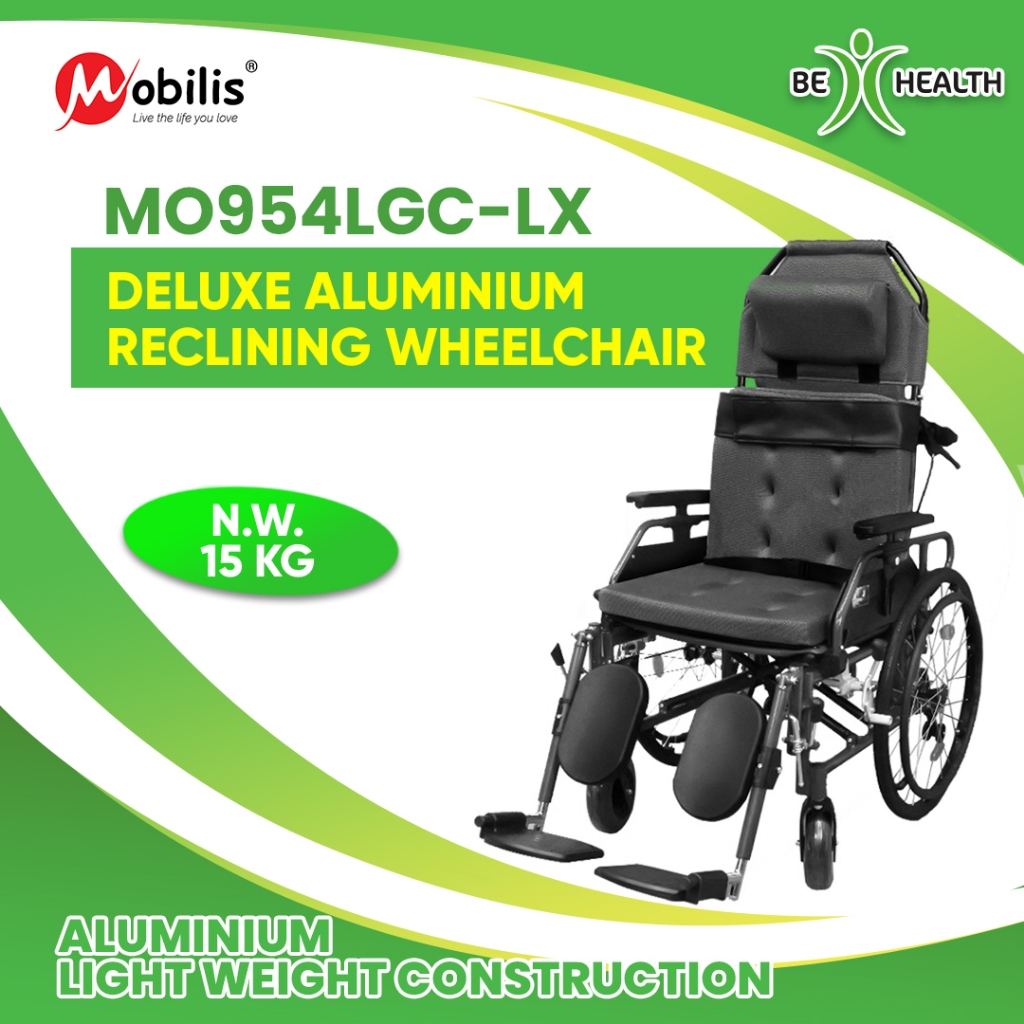 Mobilis Deluxe Aluminium Reclining Wheelchair / Kerusi Roda Berbaring ...