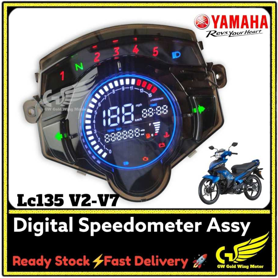 YAMAHA LC135 NEW V2-V7 PNP LED DIGITAL SPEEDOMETER PLUG AND PLAY V3 V4 ...