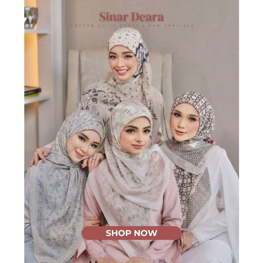 DEARA " SINAR DEARAYA " TUDUNG BAWAL COTTON 🔥 NEW ARRIVAL!!! 🔥 | Shopee ...
