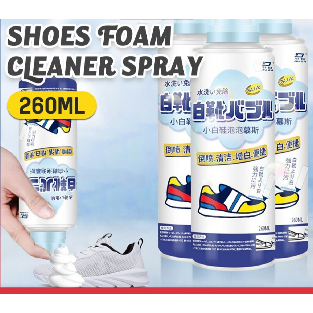 Sneaker Shoes Foam Cleaner Kasut Putih Dry Wash Spray Shoe Foam Cleaner ...