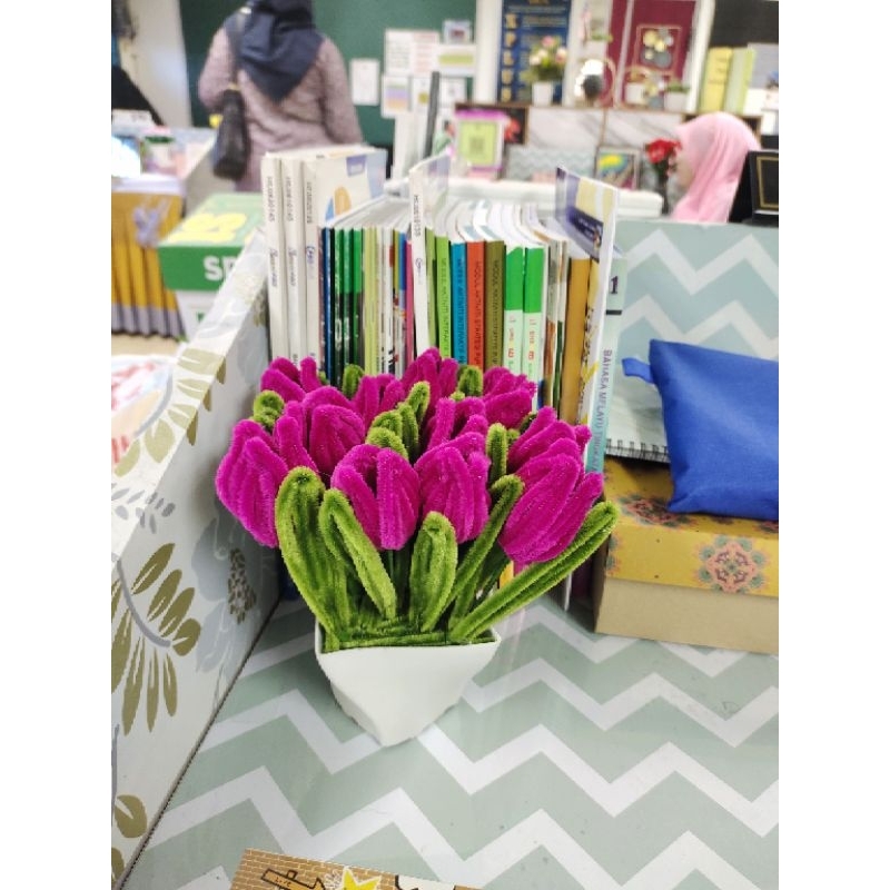 Tulip Flower Pot / Bunga DIY/ Set Pasu Meja murah | Shopee Malaysia