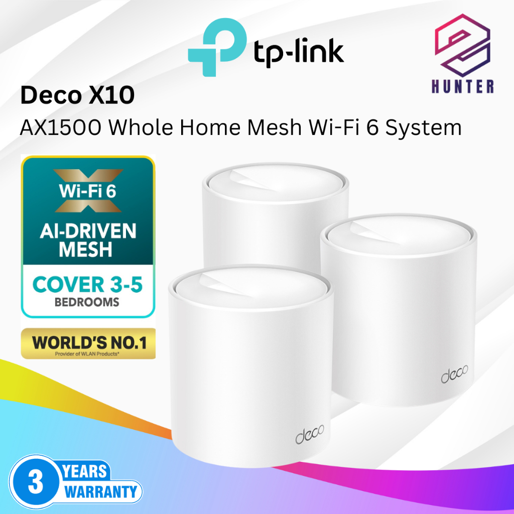 TP-Link Deco X10 AX1500 Whole Home Mesh Wi-Fi 6 Router (1 Pack/2 Pack/3 ...