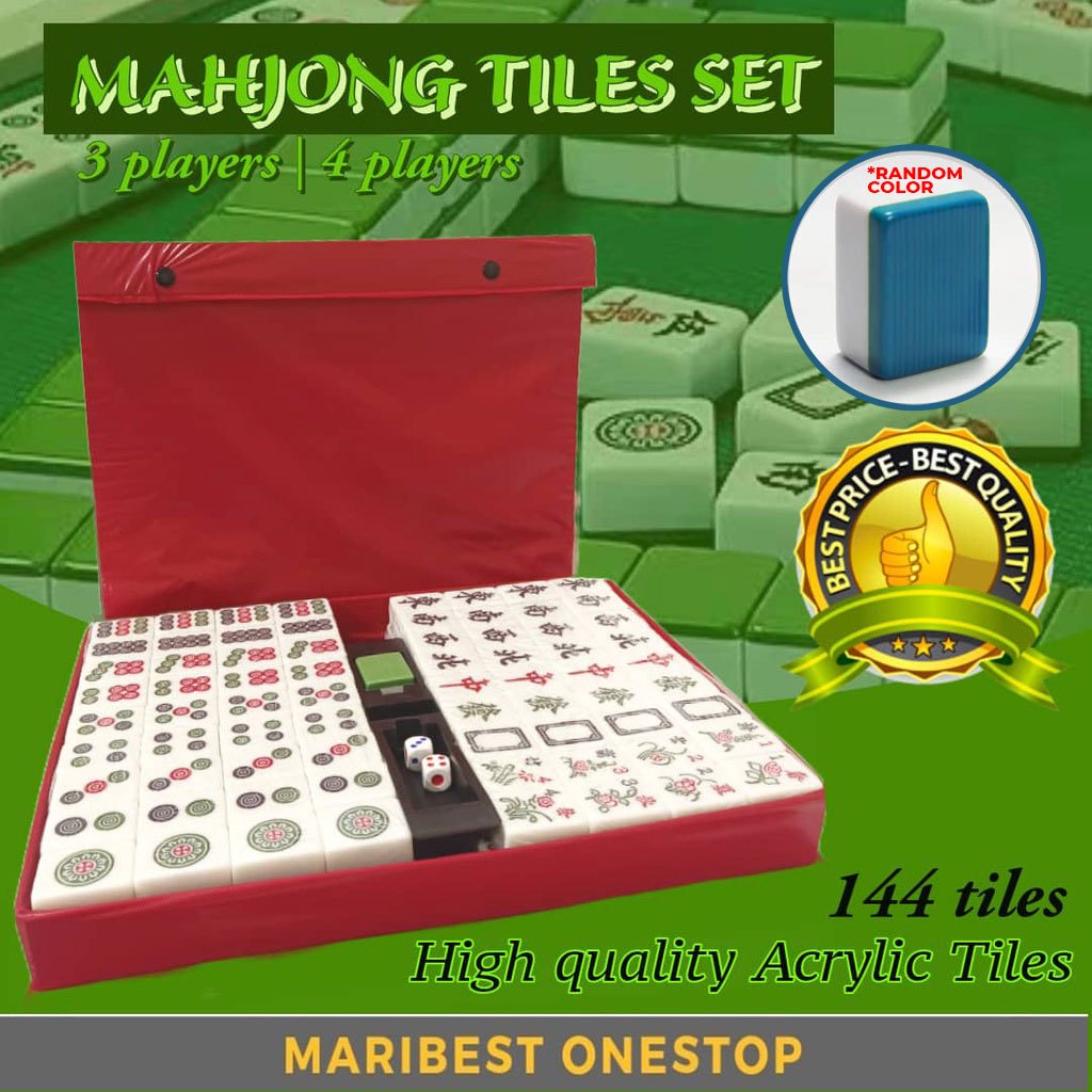 Mahjong Set 4 Player Chinese Mahjong Set With Carrying Case Mahjong ...