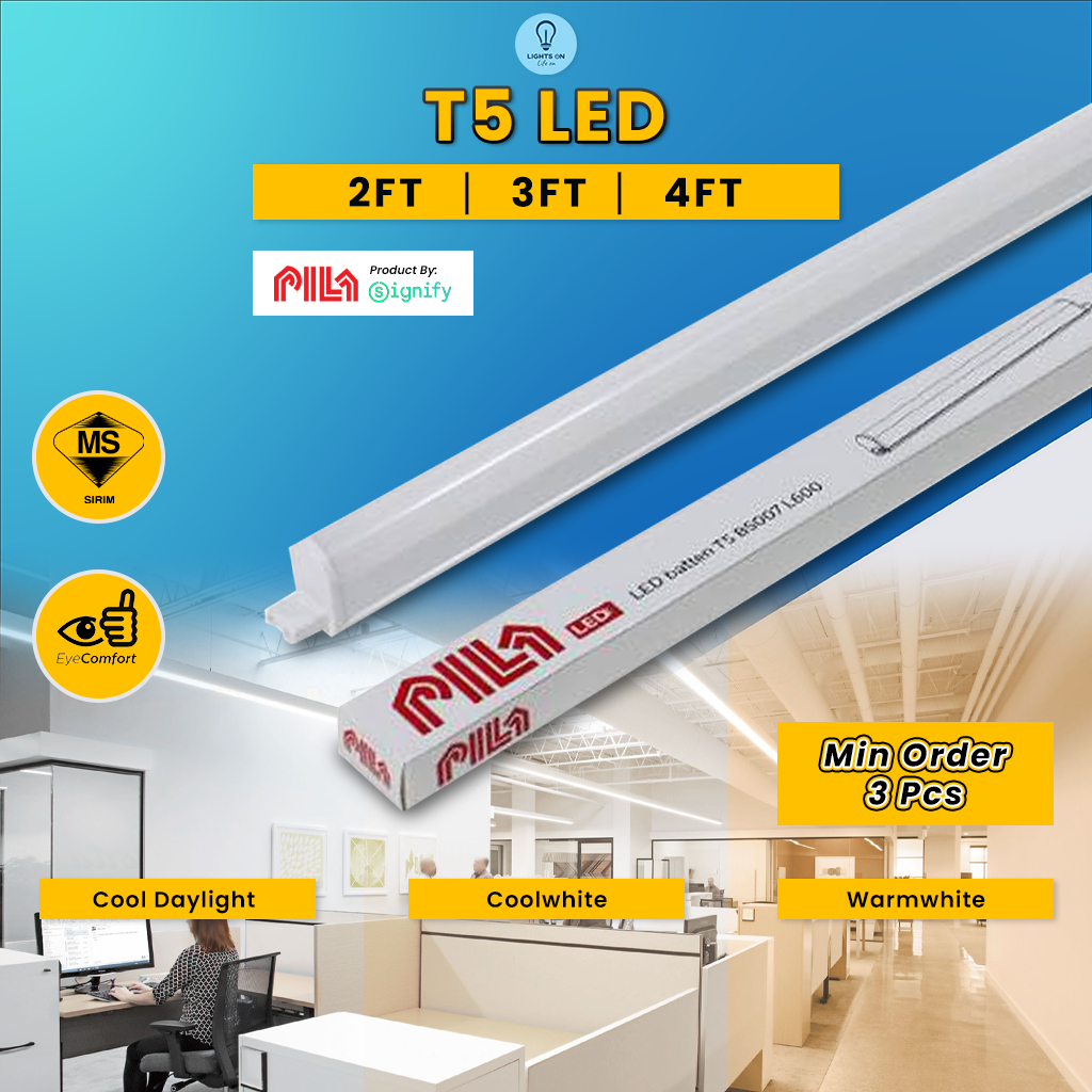 PILA 2ft/3ft/4ft LED T5 Lampu Siling Light Box Lamp Lampu Siling ...