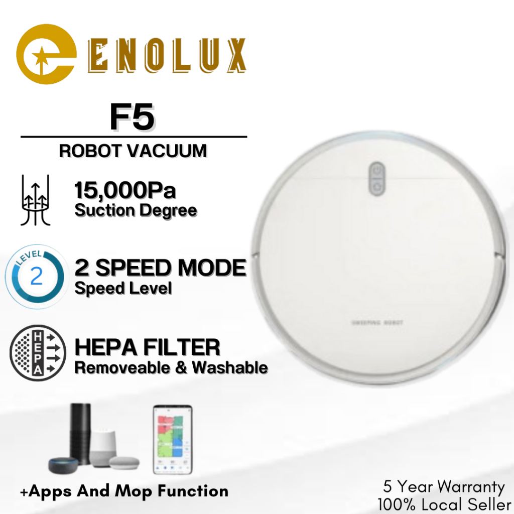 Enolux Robot Vacuum F5 LDS laser navigation system/3D obstacle ...