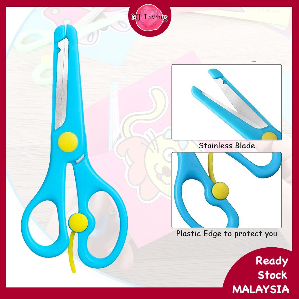 Training Scissors Child-Safe Handmade Kids Art Craft Safety Scissors ...